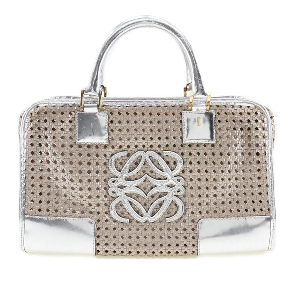 Loewe | Bags | Loewe Loewe Amazona Handbag Braided Leather X Metallic ...